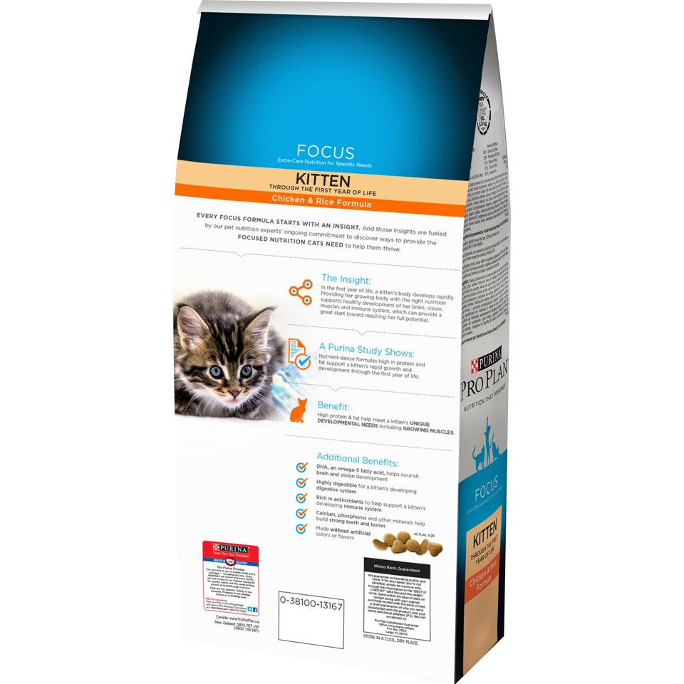 Purina Pro Plan Focus Chicken & Rice Formula Kitten Dry Cat Food - Deer ...